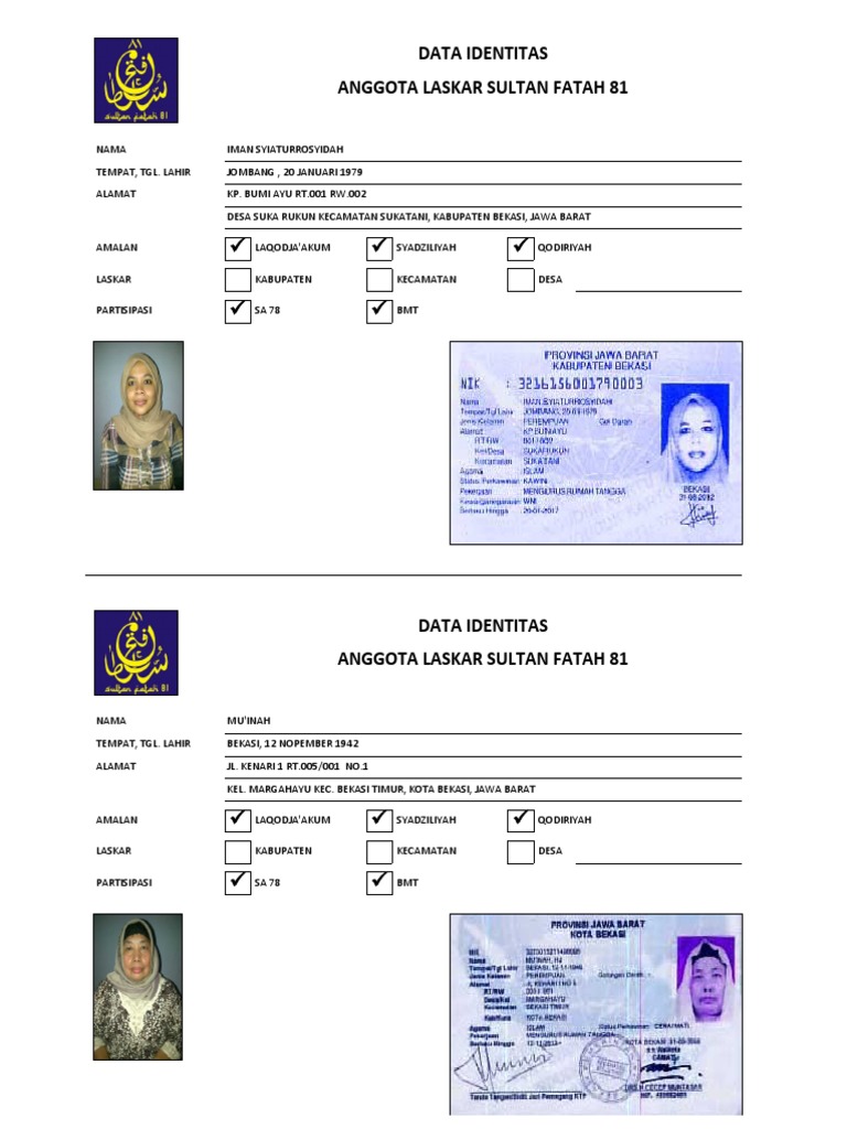 Data BMT Laskar SF81 Jawa Barat | PDF