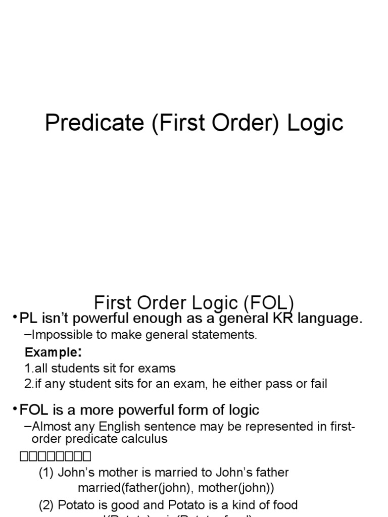 Understanding First Order Logic: Quantifiers, Predicates, and ...