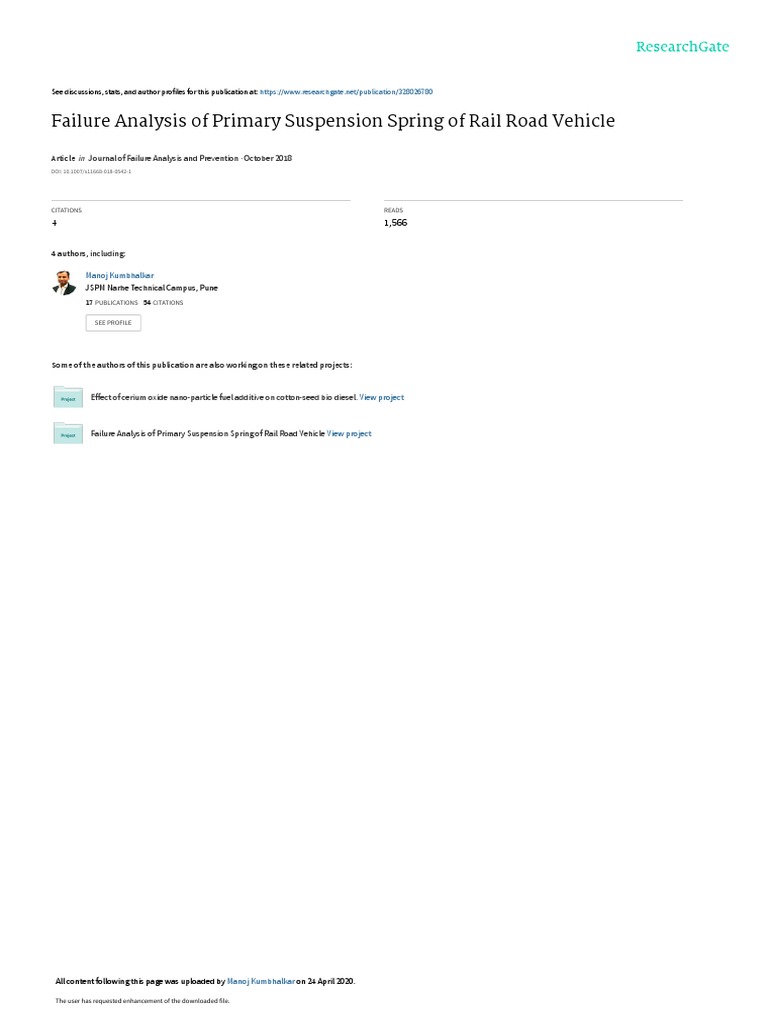 Failure Analysis of Primary Suspension Spring of Rail Road Vehicle ...