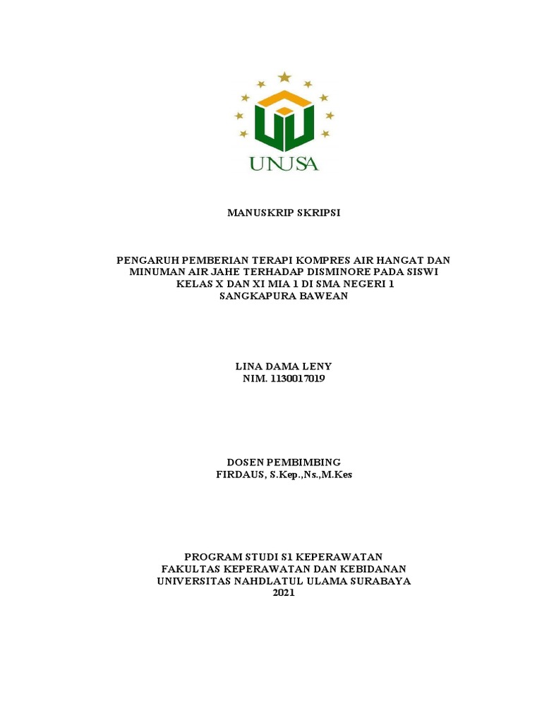 Contoh Manuskrip | PDF | Women's Health | Periodic Phenomena