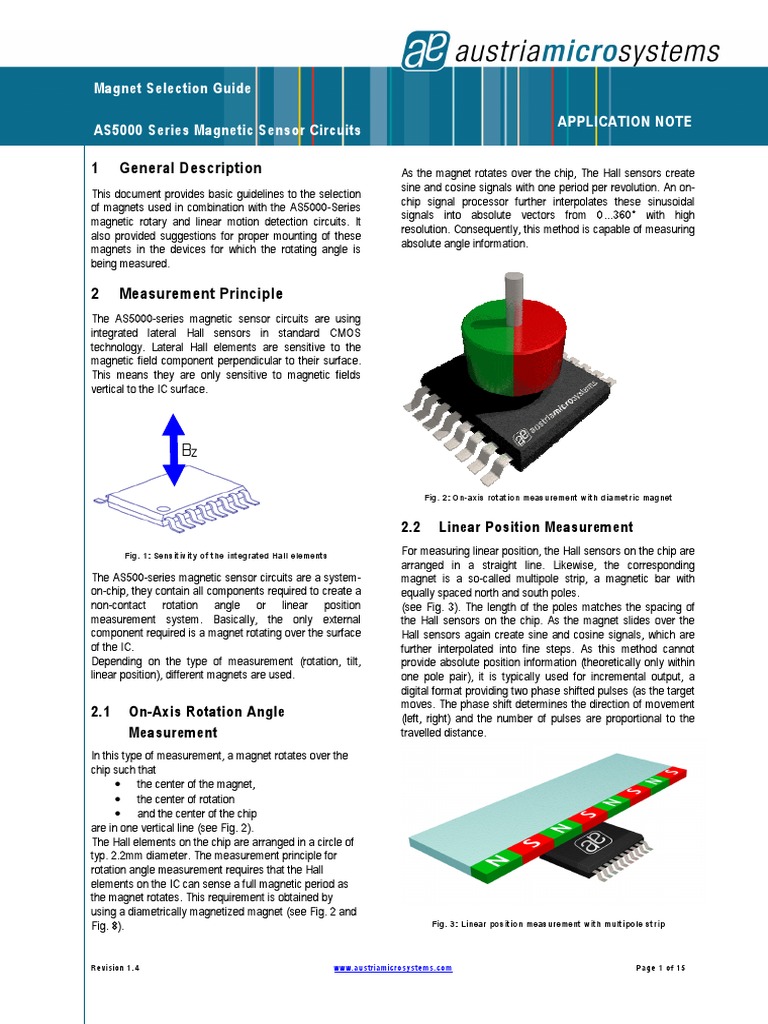 General Description: Magnet Selection Guide Application Note | PDF ...