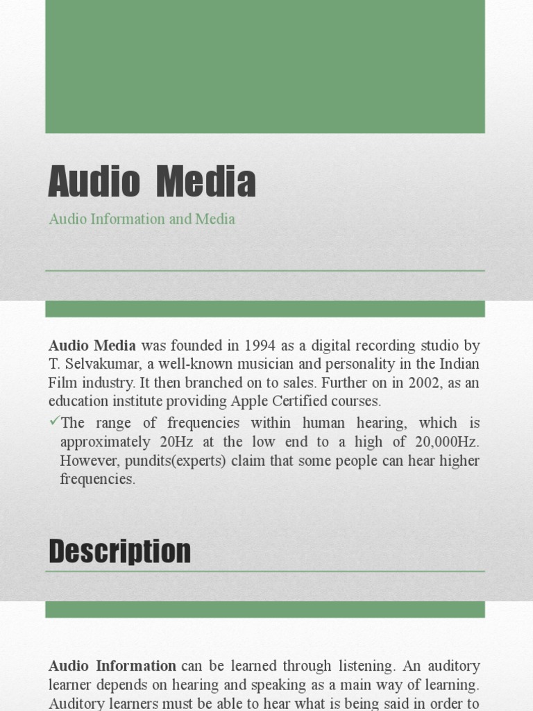 14 Audio Information and Media | PDF | Sound | Digital Audio