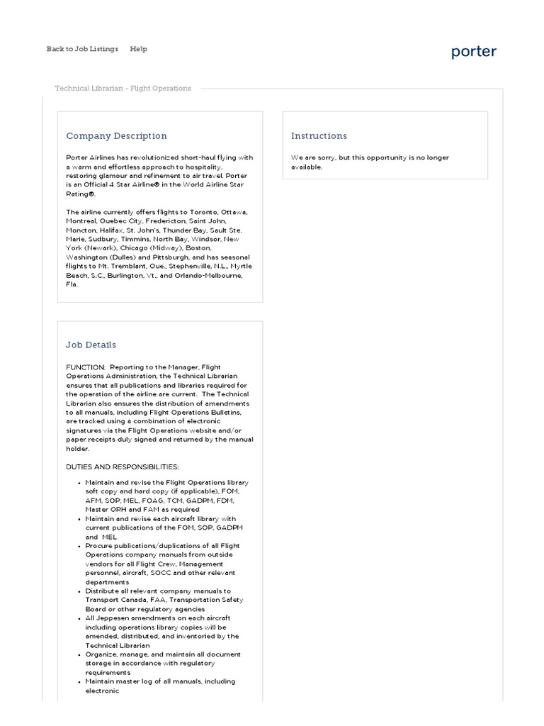 Technical Librarian - Flight Operations | PDF | Safety