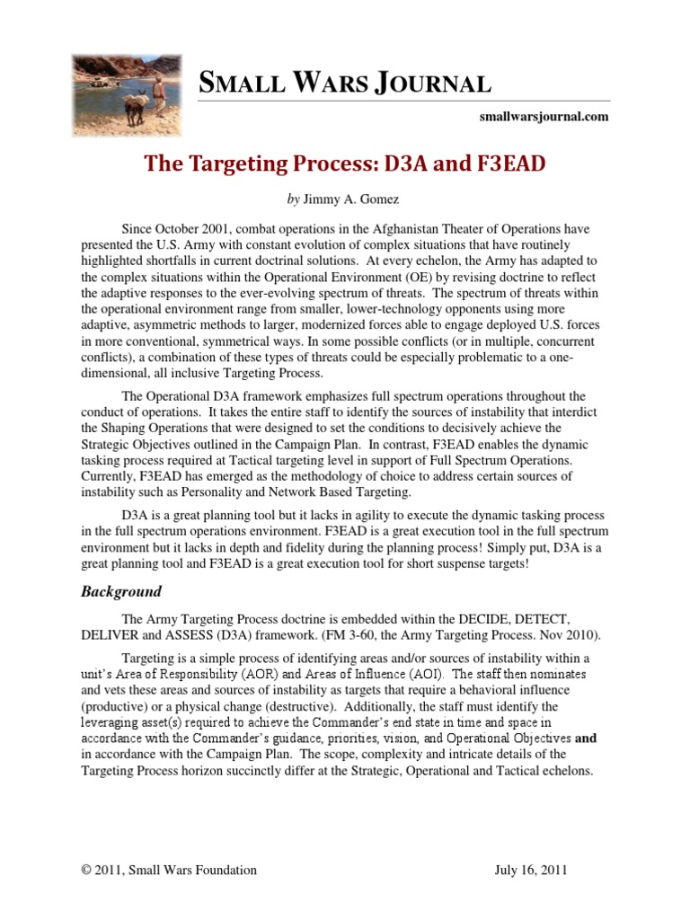 The Targeting Process | PDF | Insurgency | Counter Insurgency
