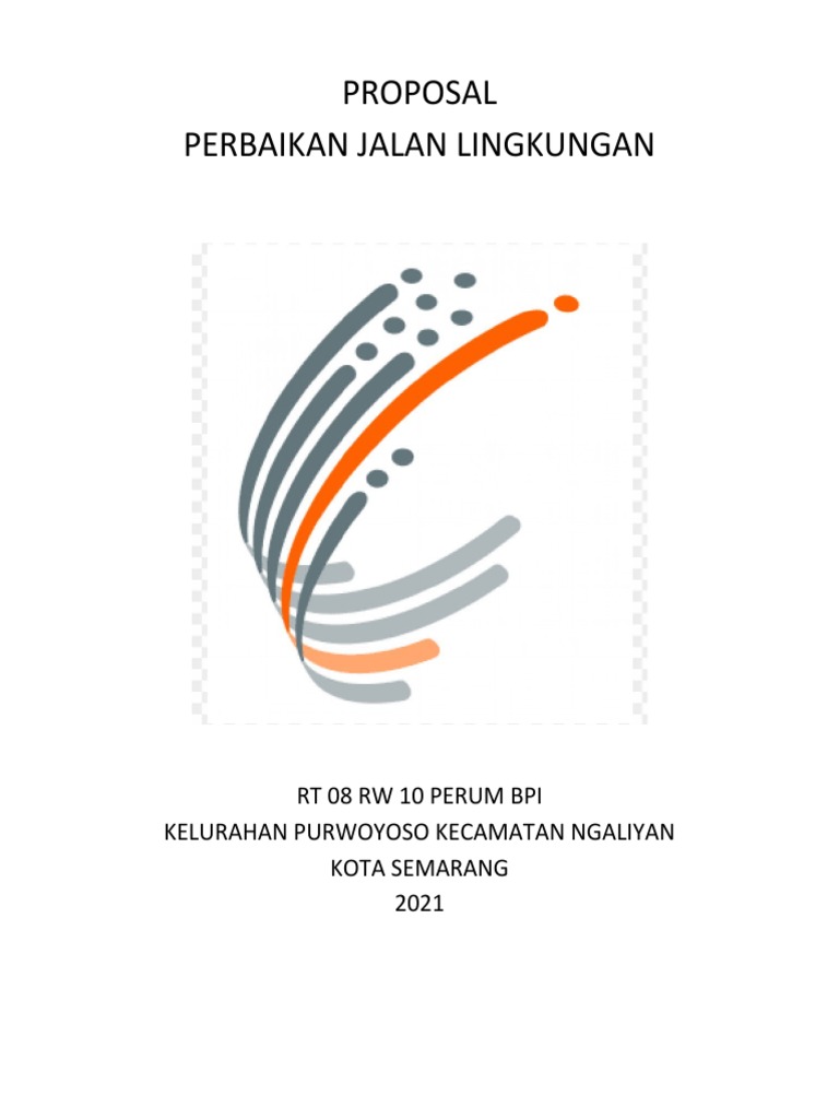 Proposal Perbaikan Jalan Lingkungan RT 08 | PDF