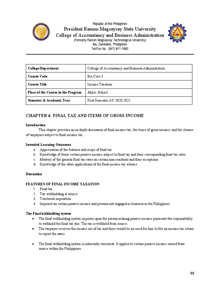 Chapter 4 v4 Revised | PDF | Dividend | Taxpayer