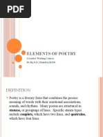 Elements of Poems | PDF | Metre (Poetry) | Poetry