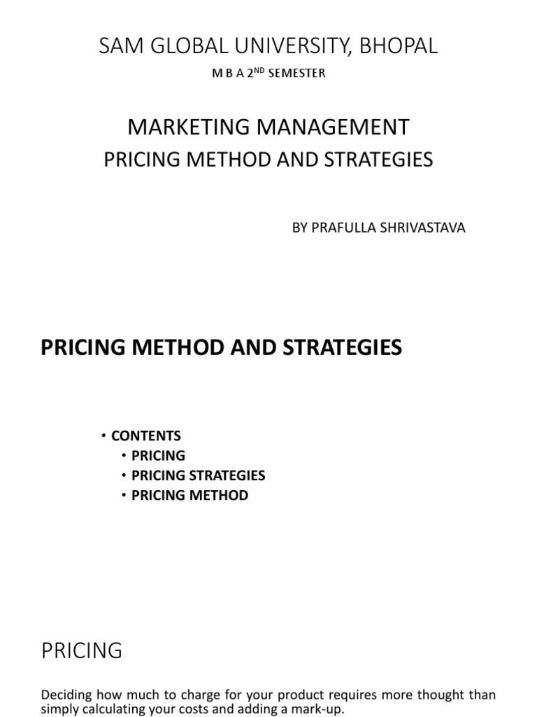 Going Rate Pricing Strategies Explained | PDF | Pricing | Auction