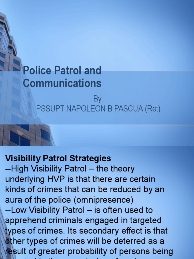 Police Patrol Strategies and Communication | PDF | Communication ...