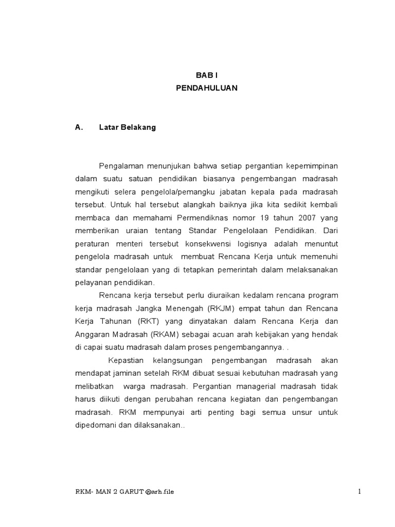 RKM dan Sejarah MAN 2 Garut | PDF