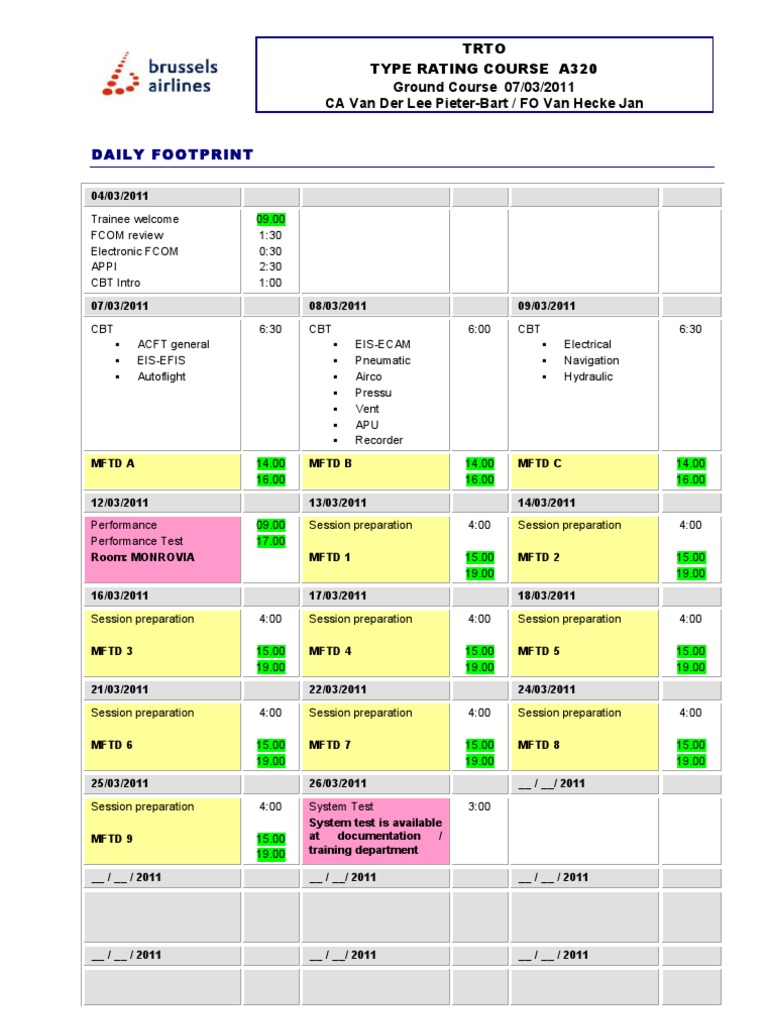 Daily Footprint 20110307 | PDF | Aviation