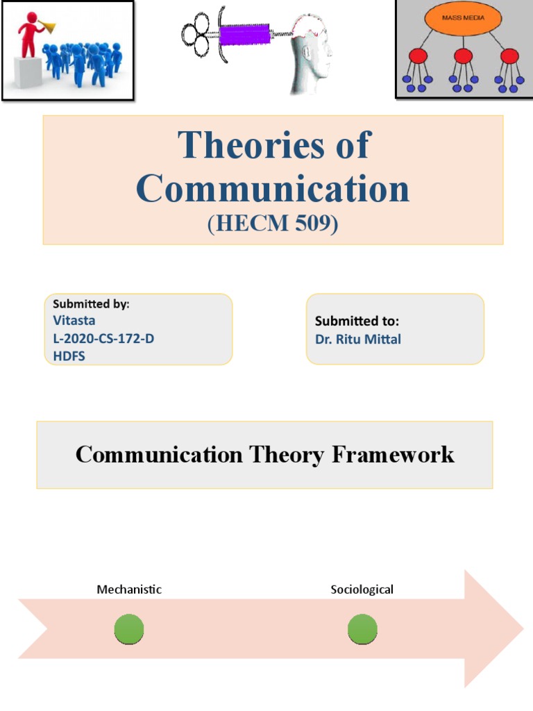 Theories of Communication: (HECM 509) | PDF | Communication ...
