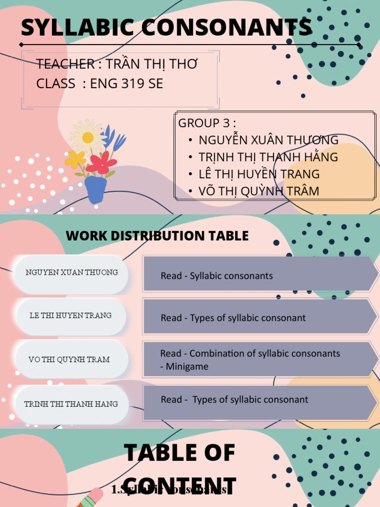 Understanding Syllabic Consonants | PDF | Syllable | Consonant