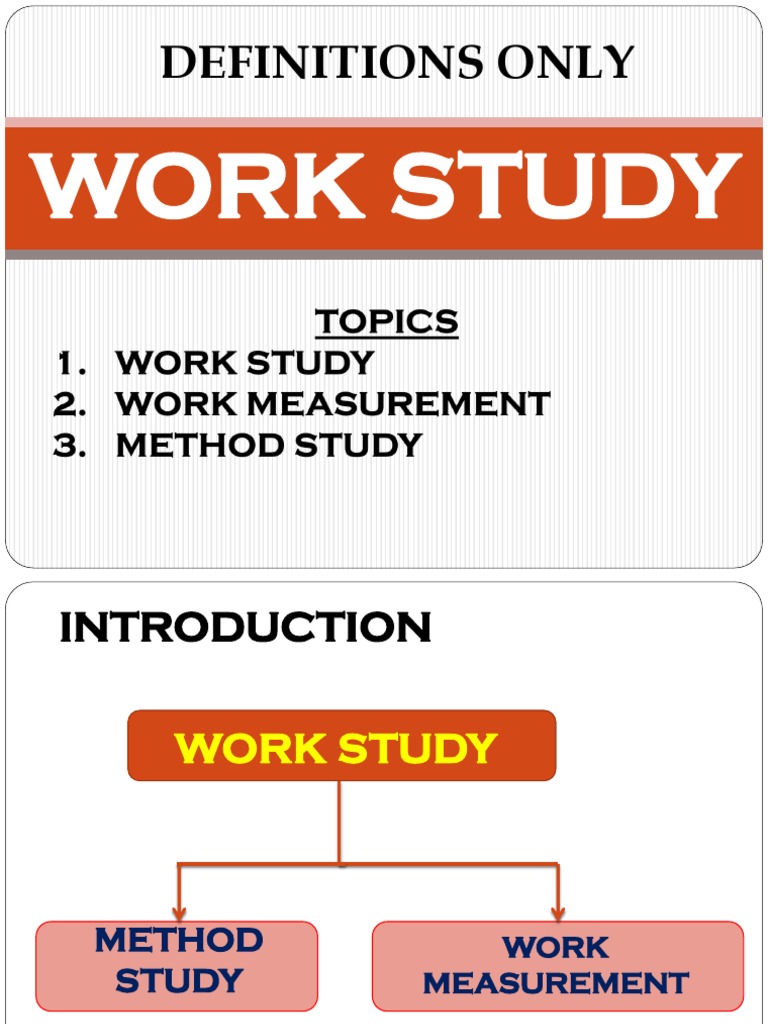 Work Study Techniques | PDF | Time | Business