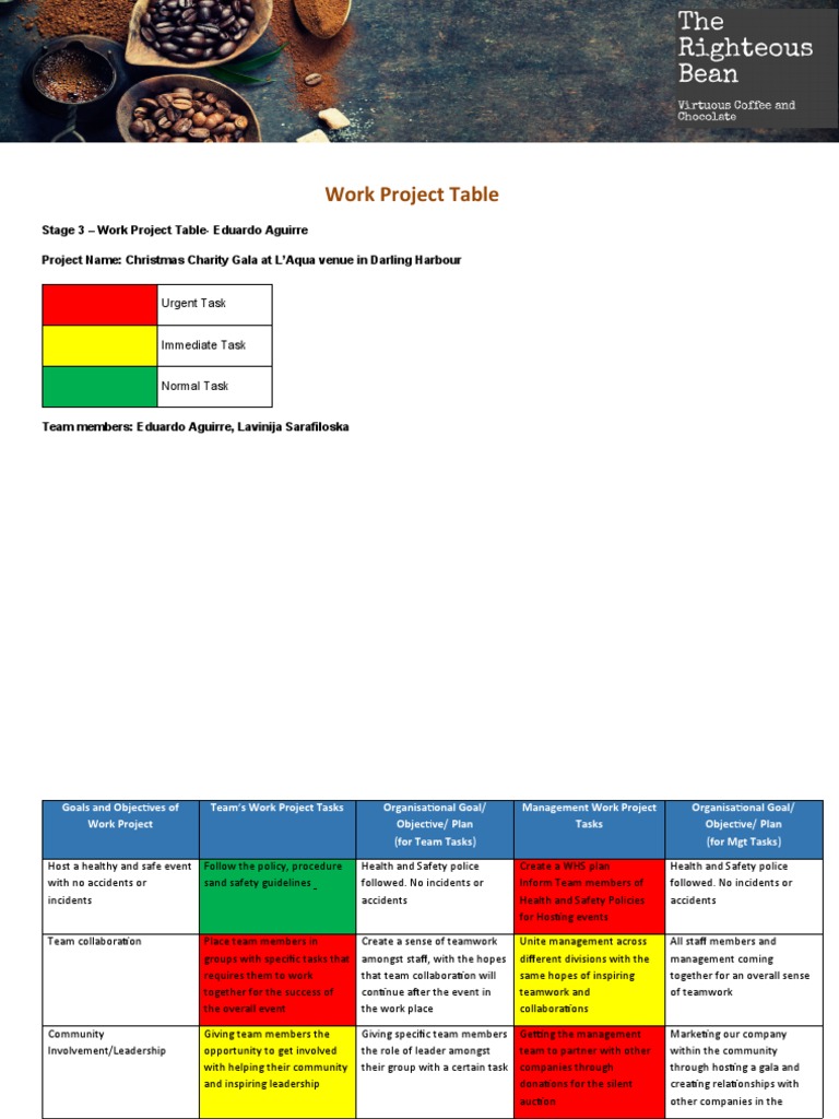 Christmas Charity Gala Project Plan | PDF | Cognition | Industrial And ...