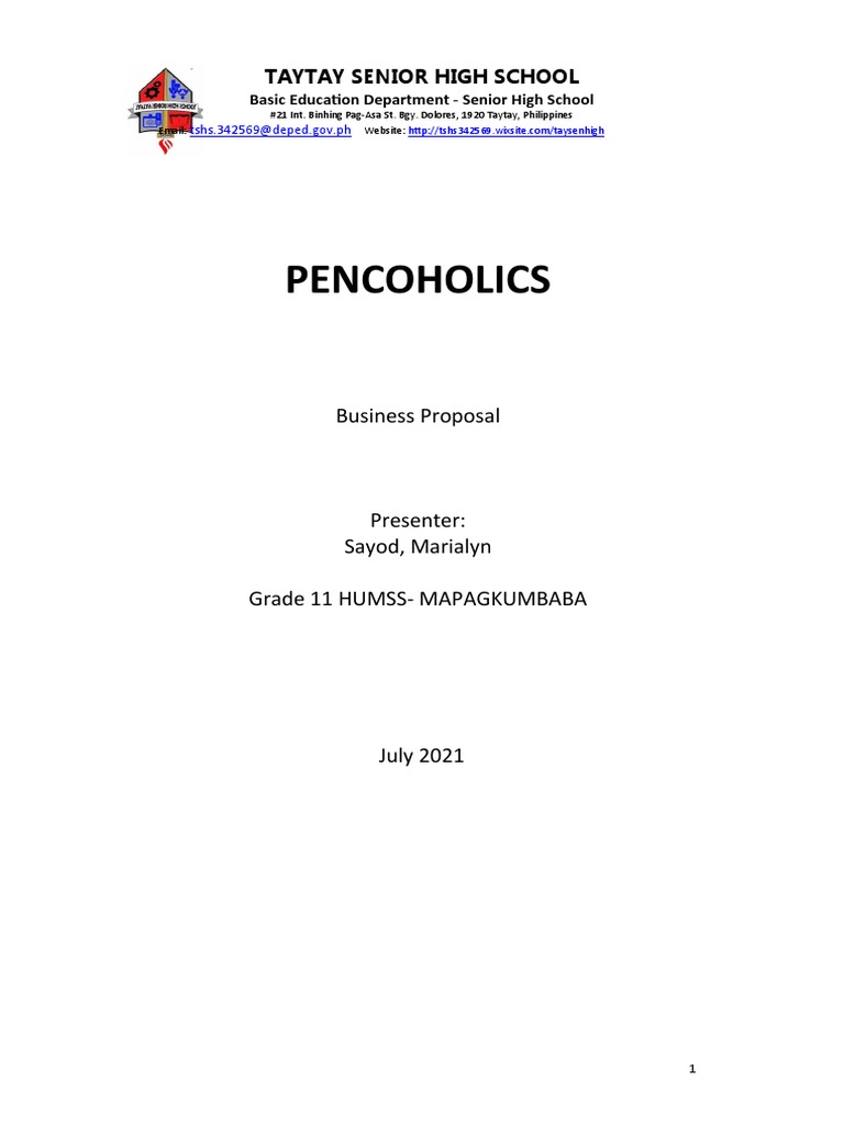 ALCO-PEN Business Plan Marialyn Sayod | PDF | Marketing | Gratitude