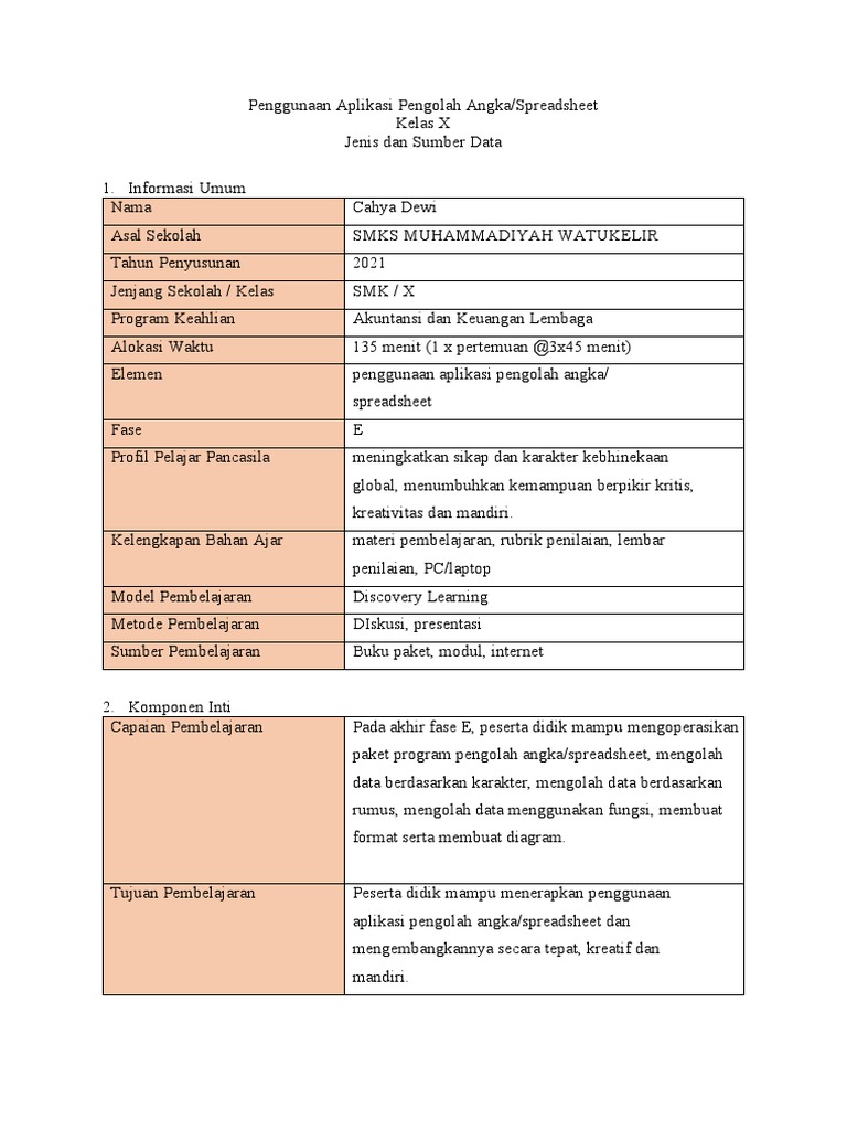 Jenis Dan Sumber Data Dalam Spreadsheet Pdf