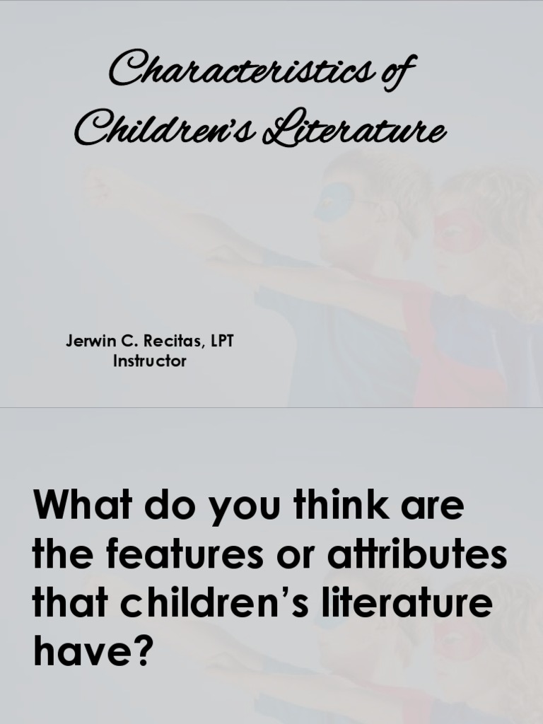 Characteristics of Childrens Literature | PDF