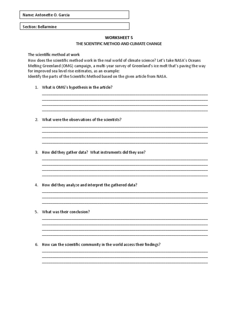 The Scientific Method and Climate Change | PDF | Scientific Method ...