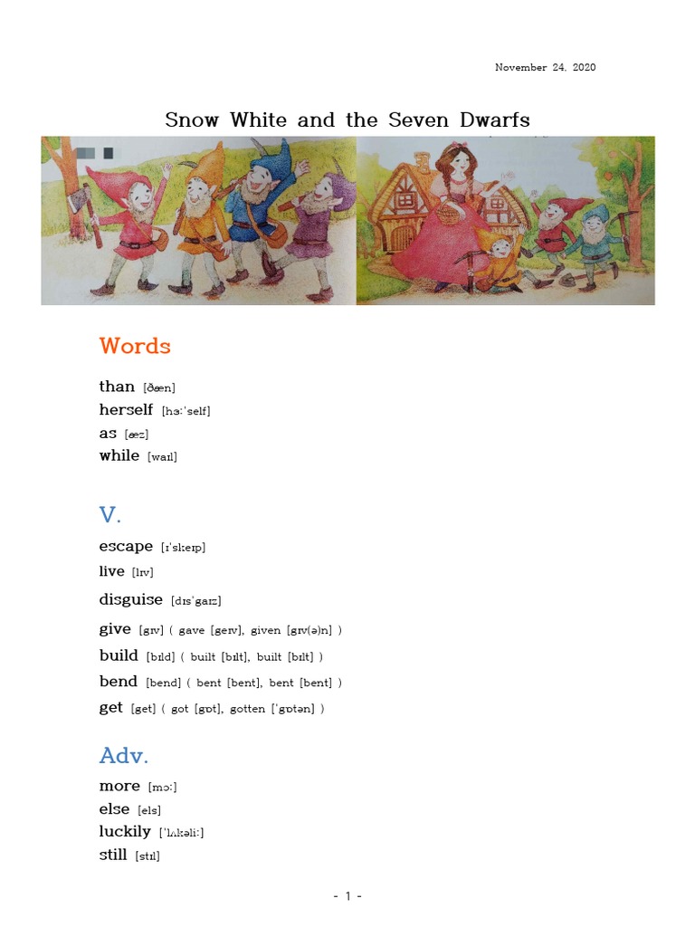 S-Snow White and The Seven Dwarfs | PDF | Snow White | Grimms' Fairy Tales
