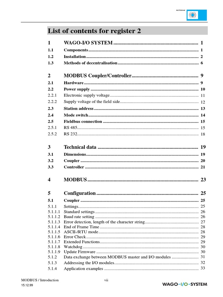 WAGO User's Guide | PDF | Power Supply | Programmable Logic Controller