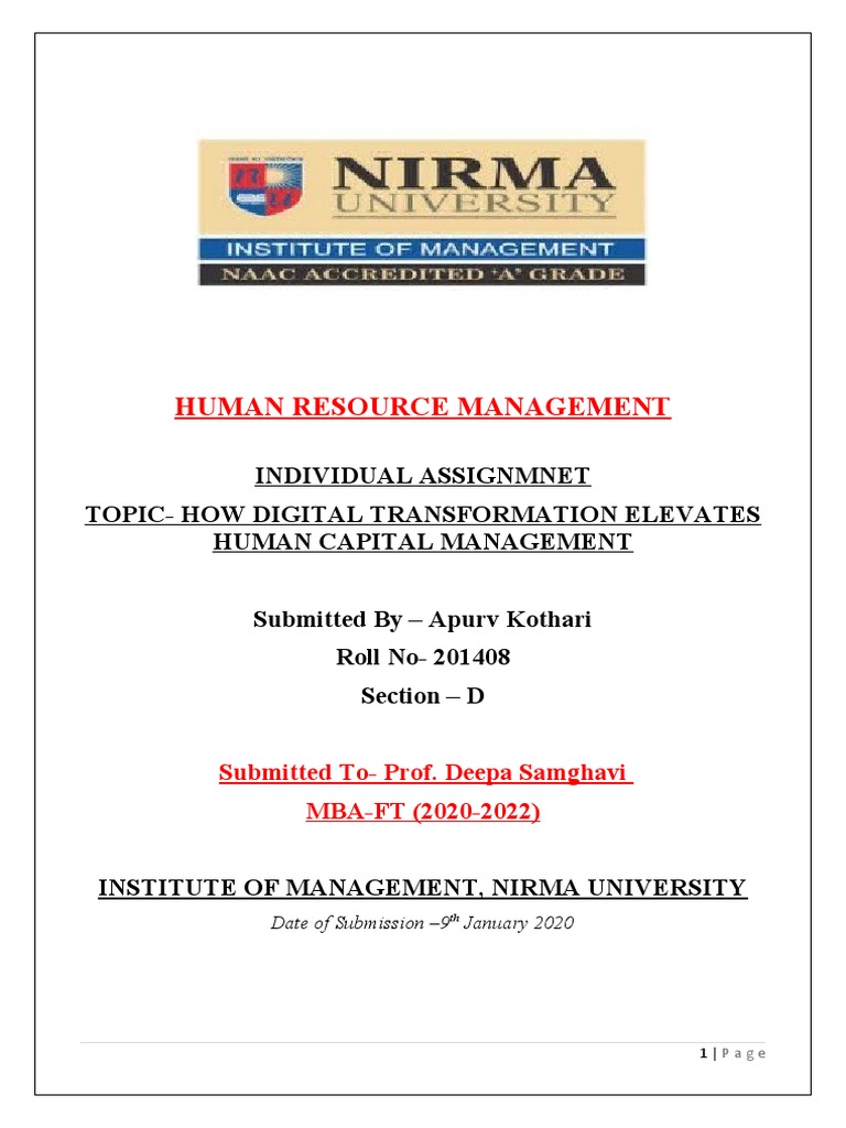 HRM Assignment | PDF | Human Resource Management | Talent Management