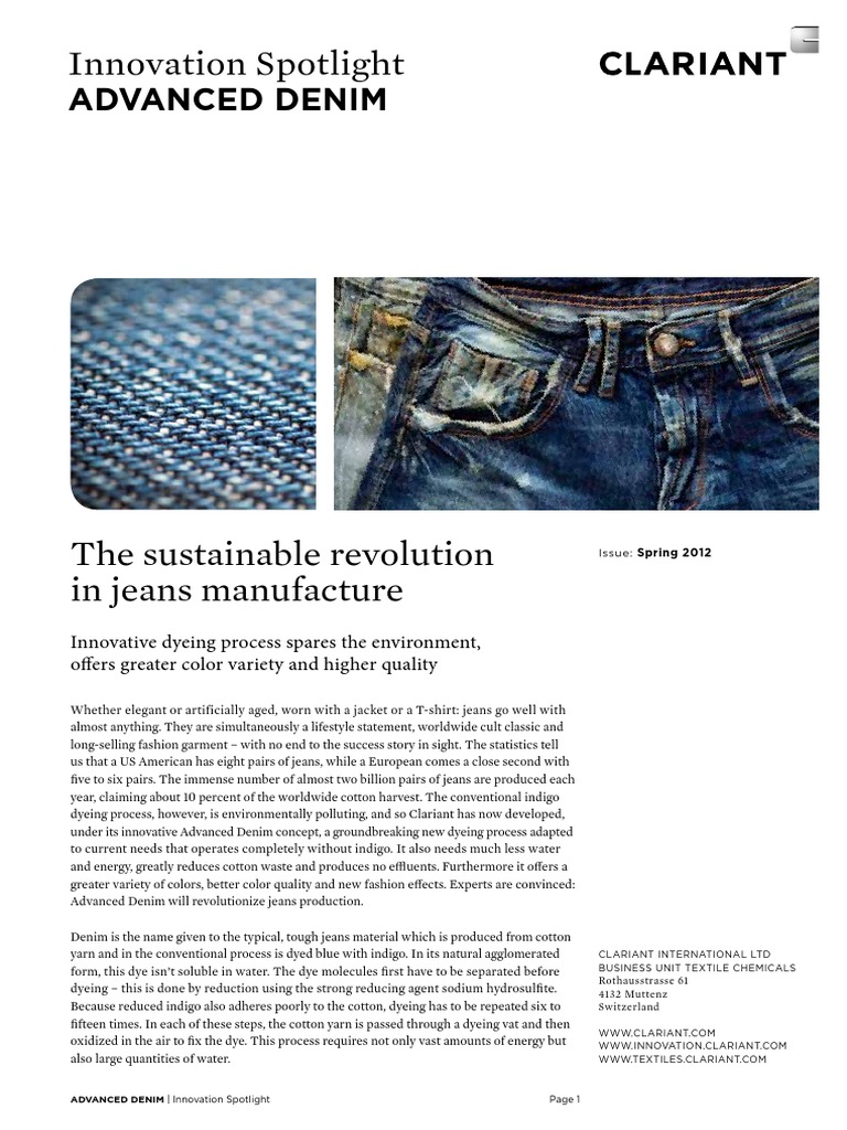 Innovation Spotlight: Advanced Denim | PDF | Dyeing | Dye