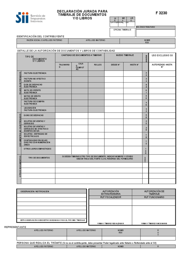 Formulario 3230 | PDF | Factura | Contribuyente