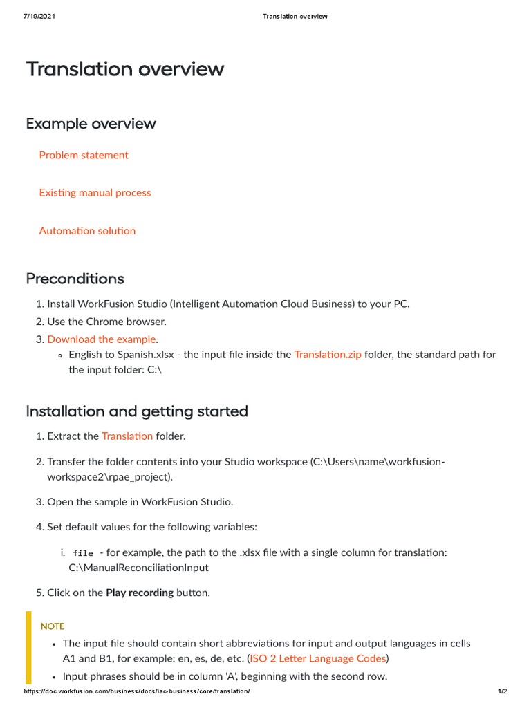 Translation Overview | PDF