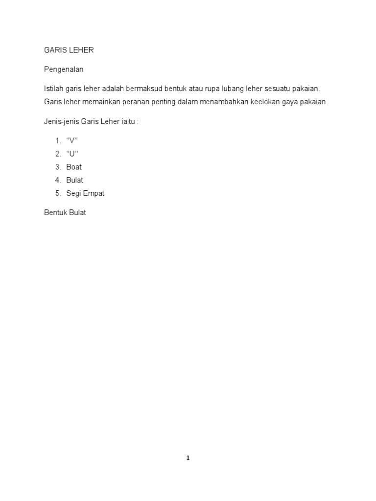 Garis Leher | PDF | Metode & Bahan Ajar