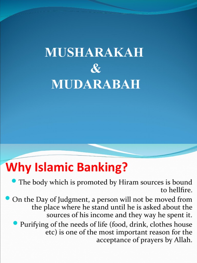 4.1 Musharaka Mudaraba | PDF | Islamic Banking And Finance | Banks