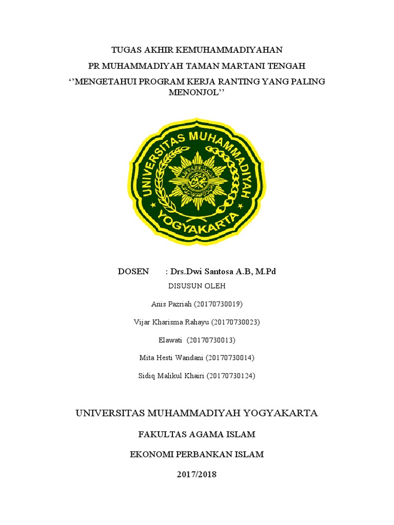 Memperkenalkan Program Kerja PR Muhammadiyah | PDF