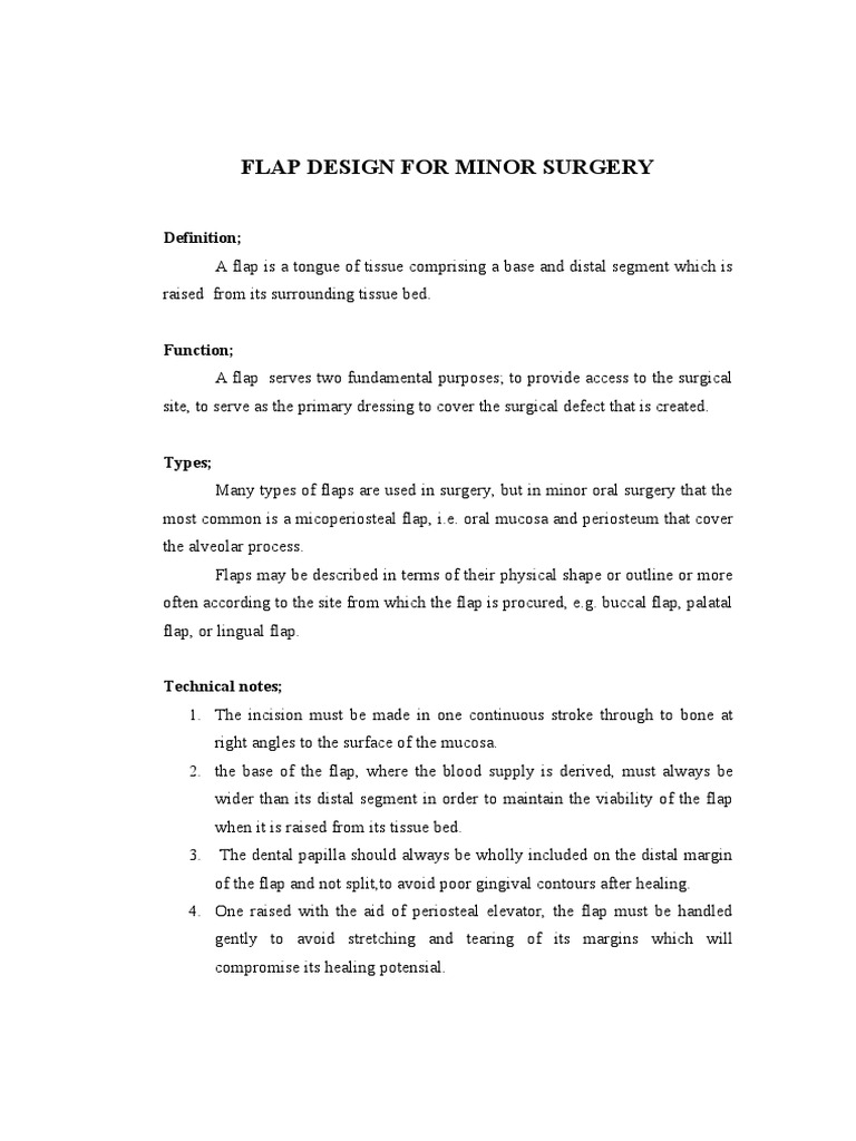 Mucoperiosteal Flap Design in Oral Surgery | PDF | Dentistry | Mouth