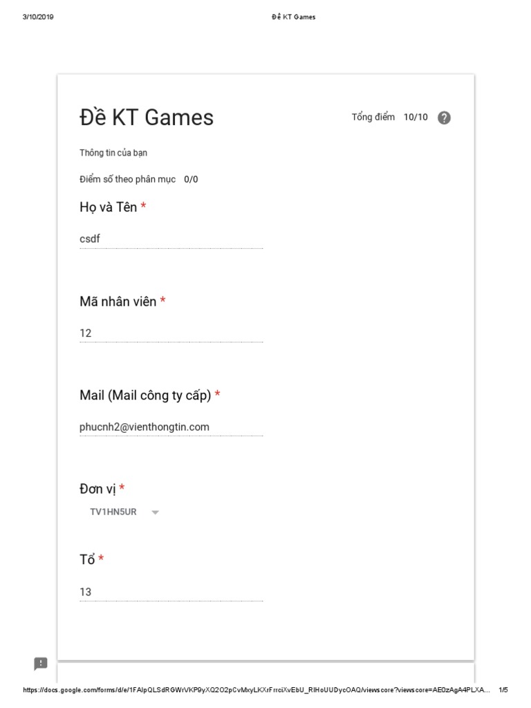 Đề KT Games | PDF