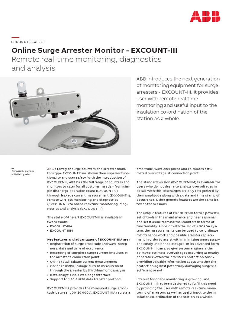 Online Surge Arrester Monitor - EXCOUNT-III: Remote Real-Time ...