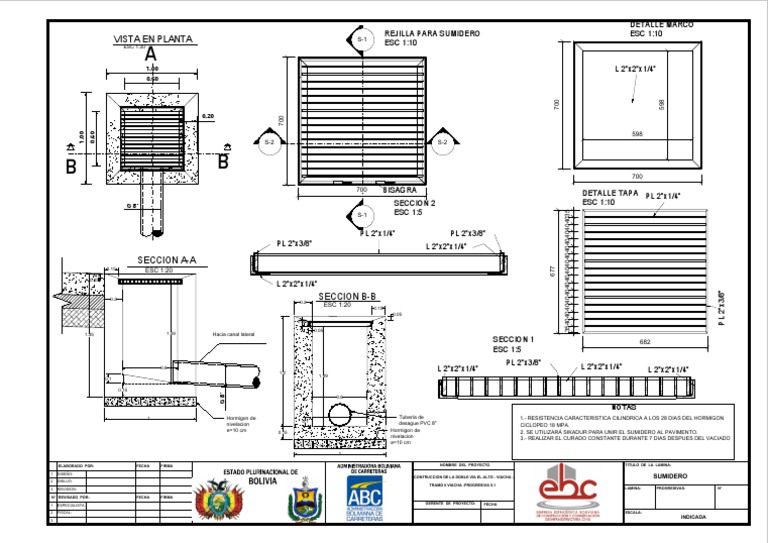 Plano Sumidero Rev06-Pla01 | PDF