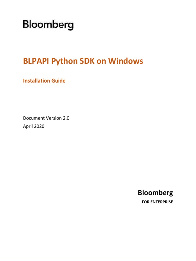 Install BLPAPI | PDF | Python (Programming Language) | Computer ...