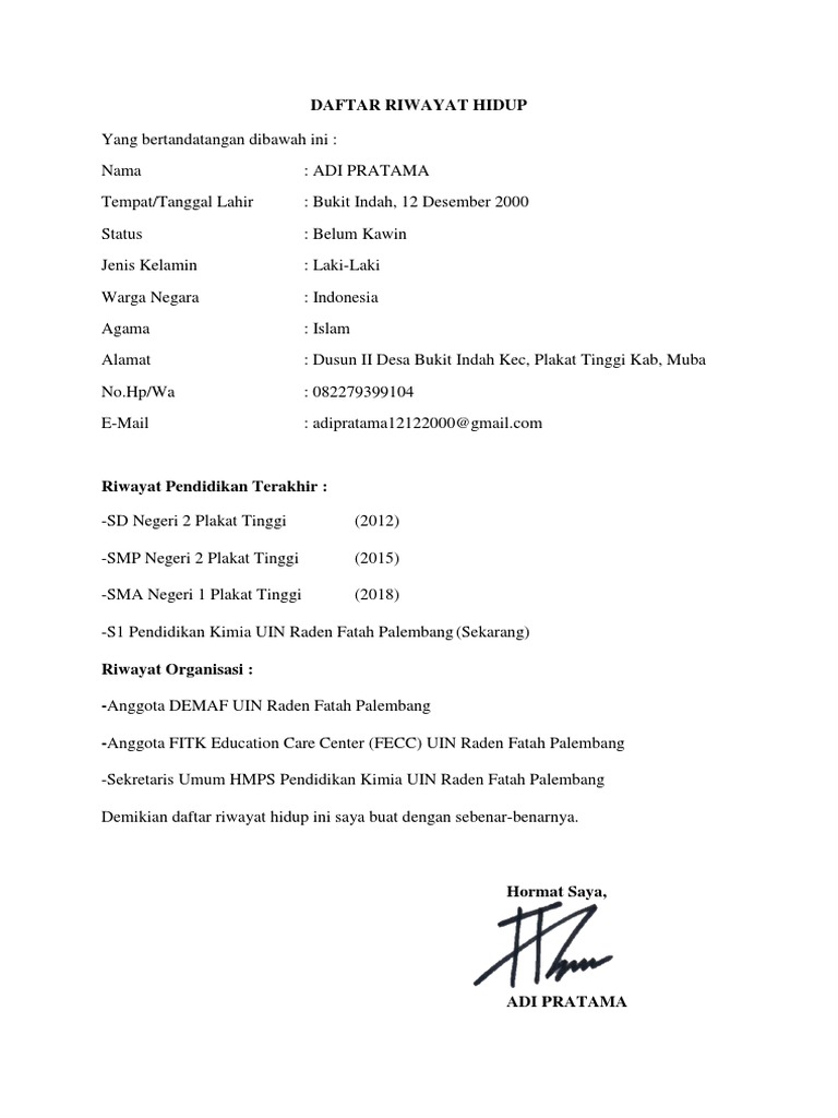 CV Adi Pratama | PDF