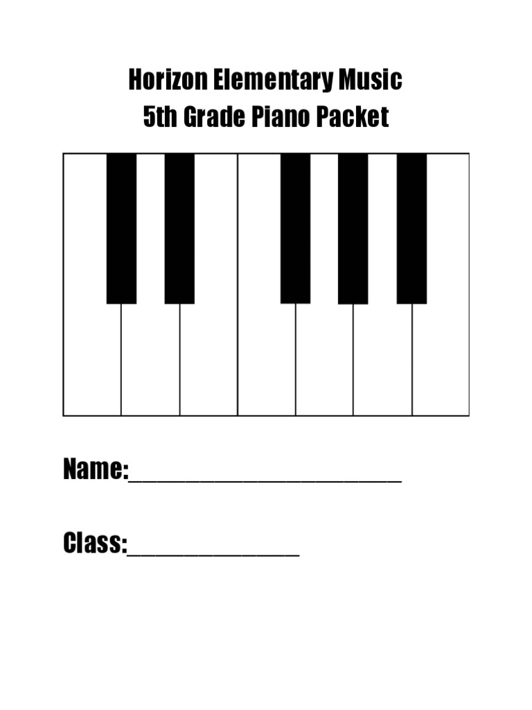 5th Grade Piano Packet | PDF