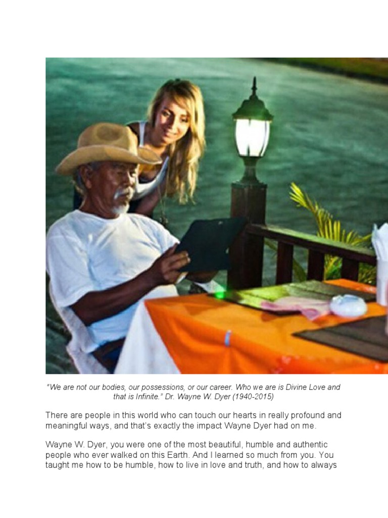 15 Life Changing Lessons From Wayne Dyer Pdf Self Esteem