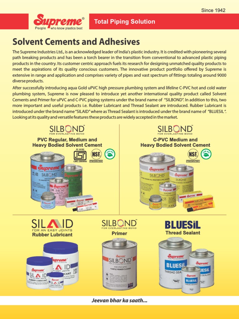 18 Silbond and Silaid | PDF | Pipe (Fluid Conveyance) | Polyvinyl Chloride