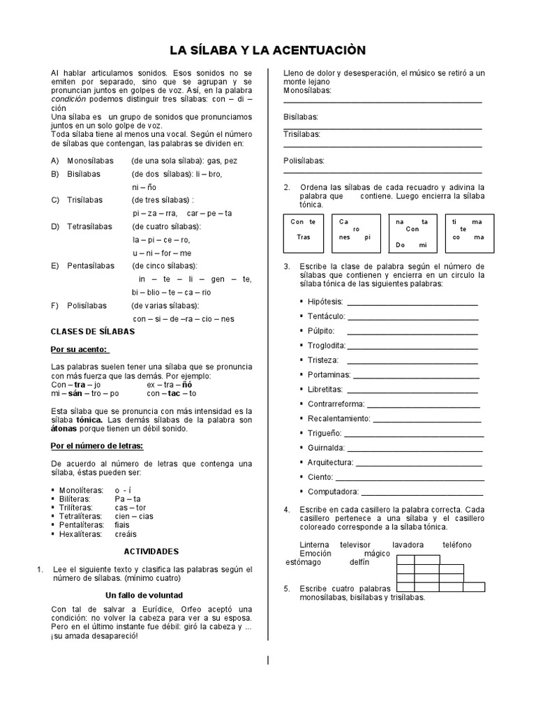 Primero La Silaba Pdf Habla Lingüística
