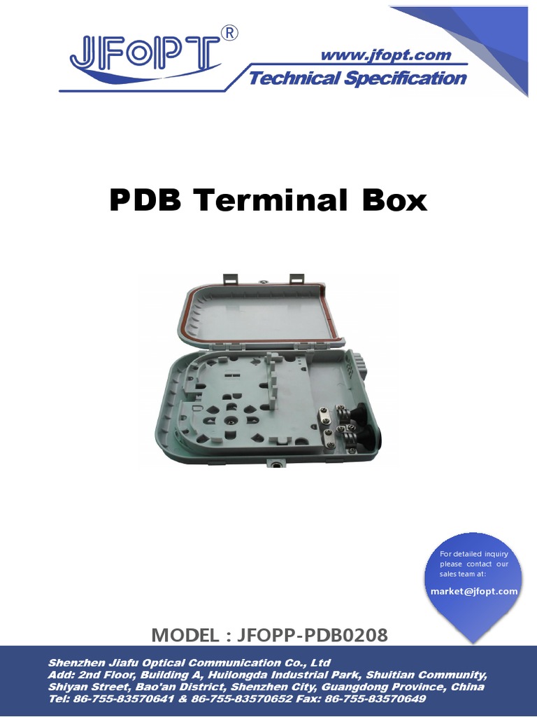 PDB Terminal Box JFOPP PDB0208 | PDF