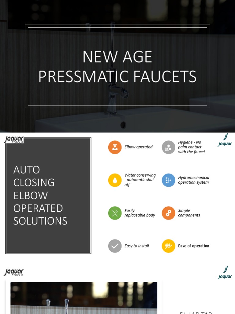 New Age Pressmatic Faucets | PDF | Tap (Valve) | Valve