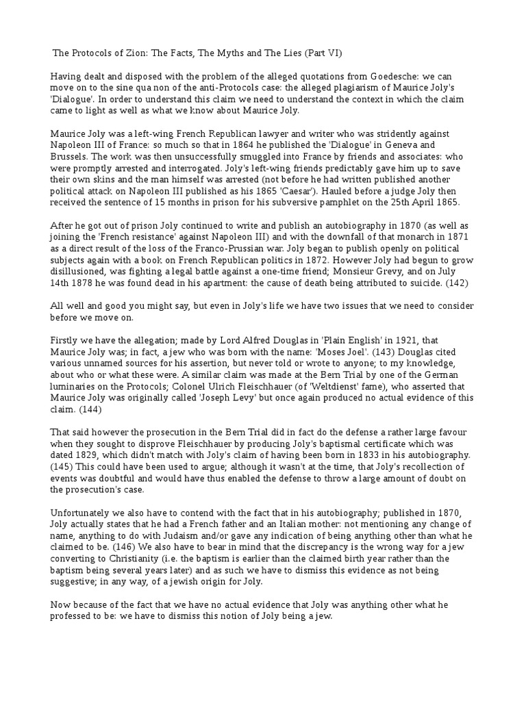 The Protocols - An Academic Take | PDF | Loans | Karl Marx