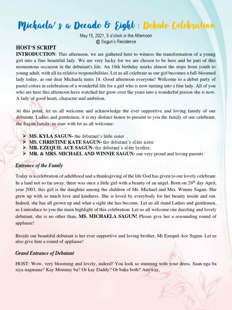 Ella Debute Script | PDF