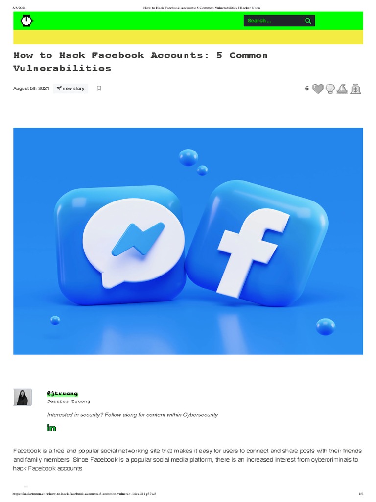 How To Hack Facebook Accounts - 5 Common Vulnerabilities - Hacker Noon ...