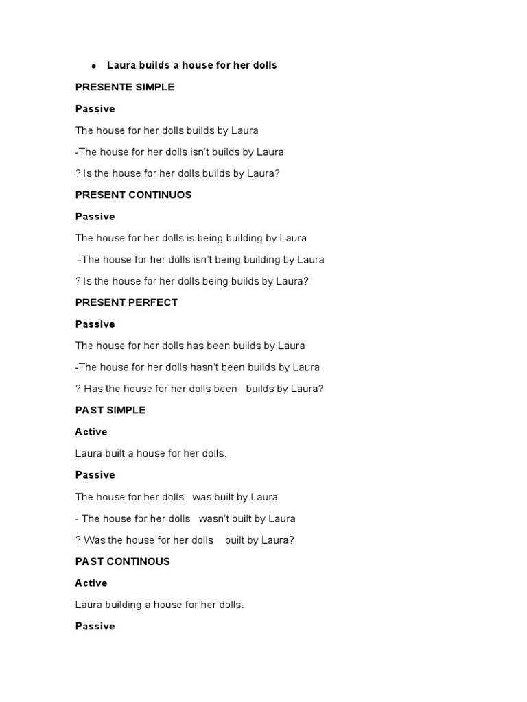 Laura Builds A House For Her Dolls | PDF | Language Families | English ...