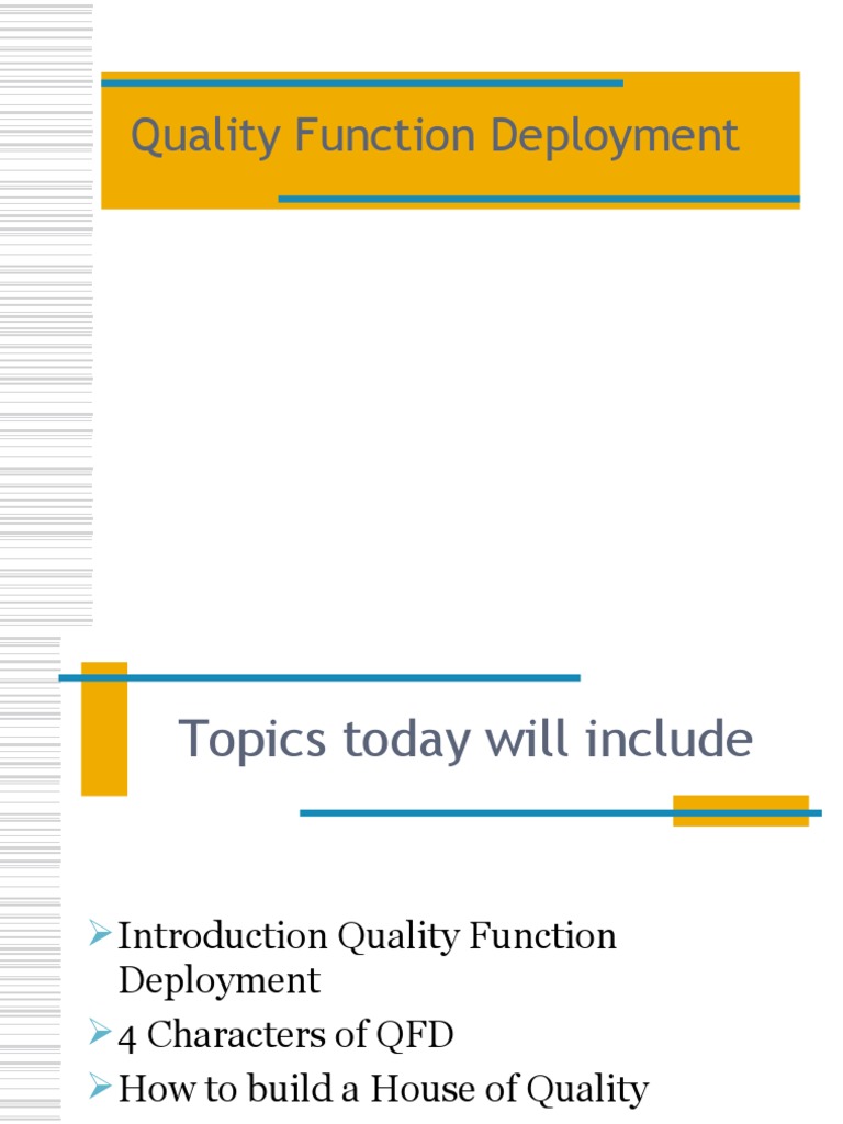 Quality Function Deployment | PDF | Design | Toyota