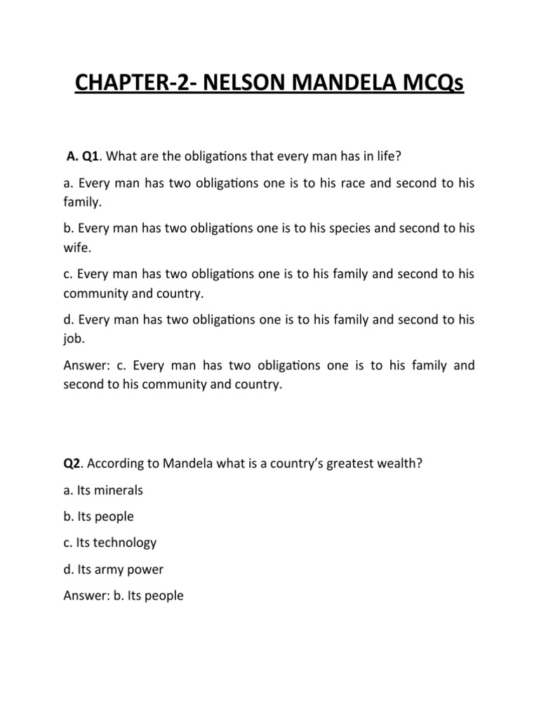 Understanding Nelson Mandela's Views and Teachings Through Multiple ...